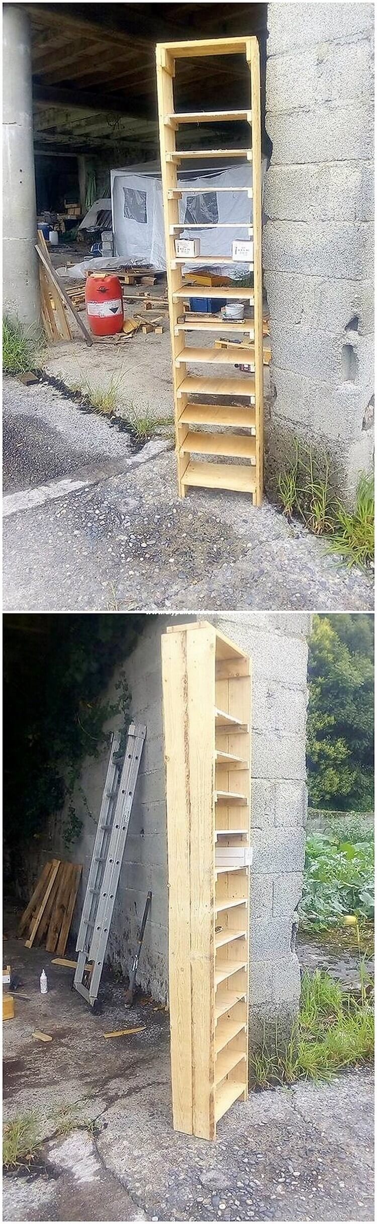 Pallet Shelving Stand | DIY Pallet Ideas